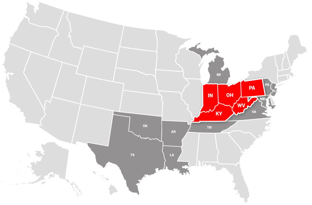 Service Area – Leidy Engineering Sales, Inc